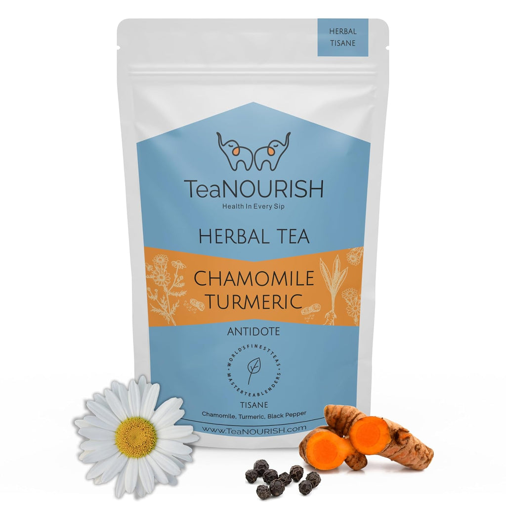 Chamomile turmeric herbal tea blend
