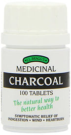 charcoal 300 mg digestive support tablets