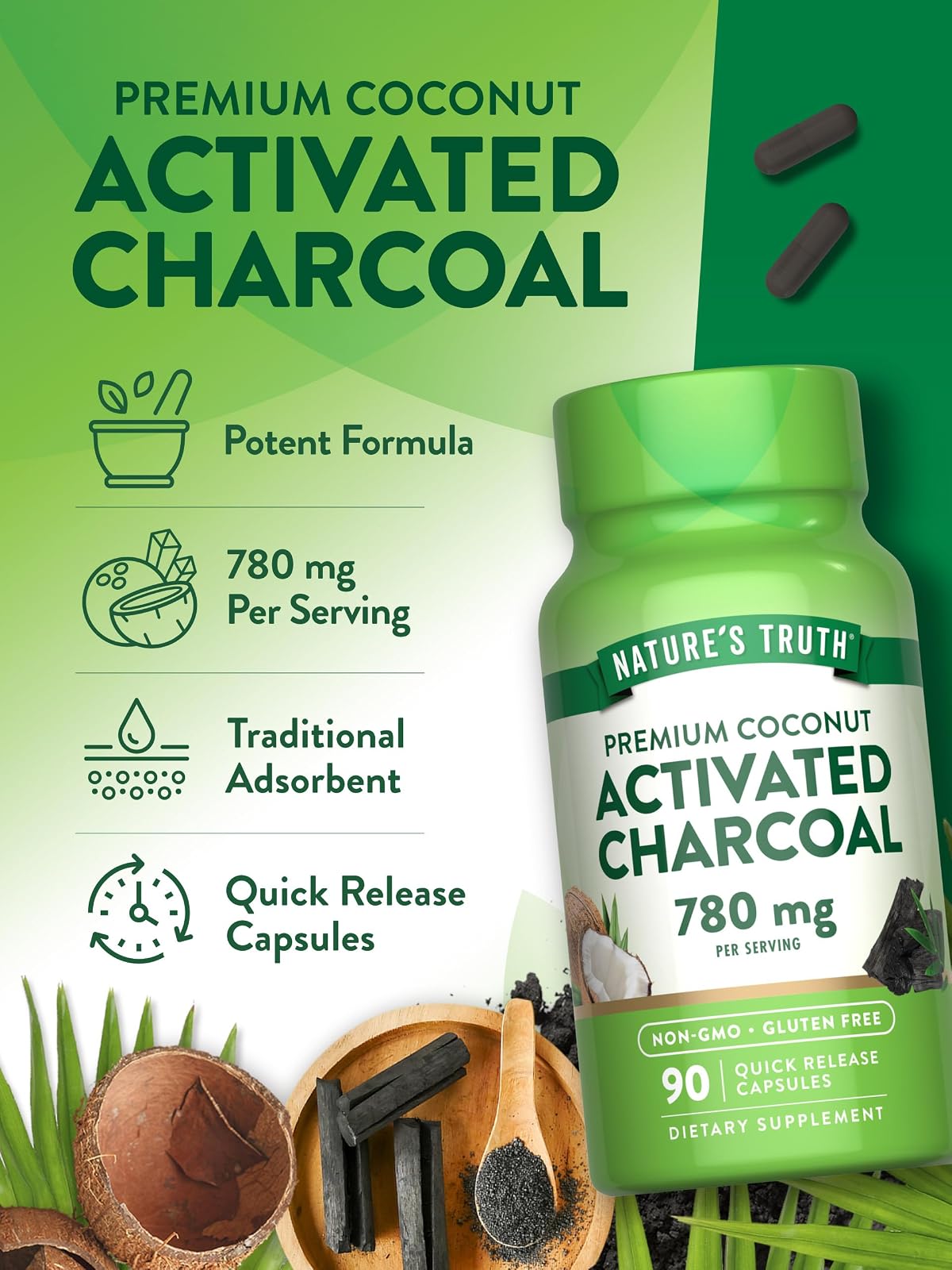charcoal capsules for bloating relief