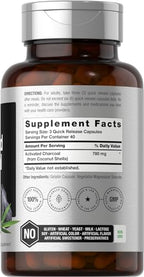 Charcoal capsules for digestive support