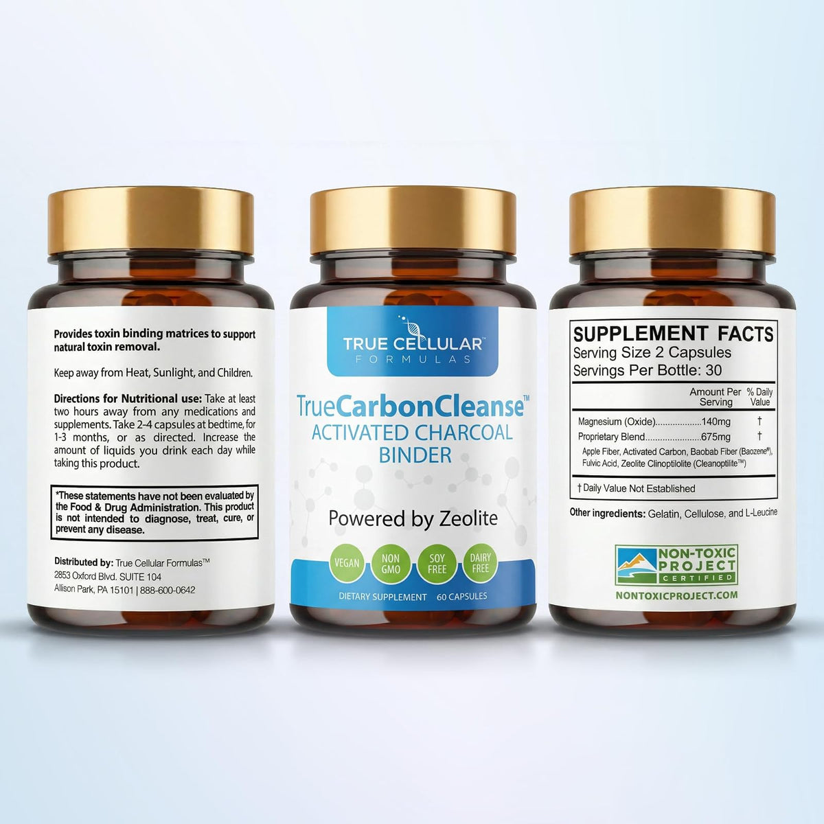 Charcoal capsules for gentle detoxification