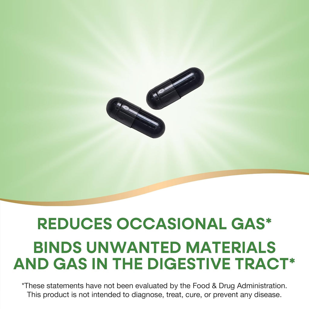 charcoal capsules for gut support