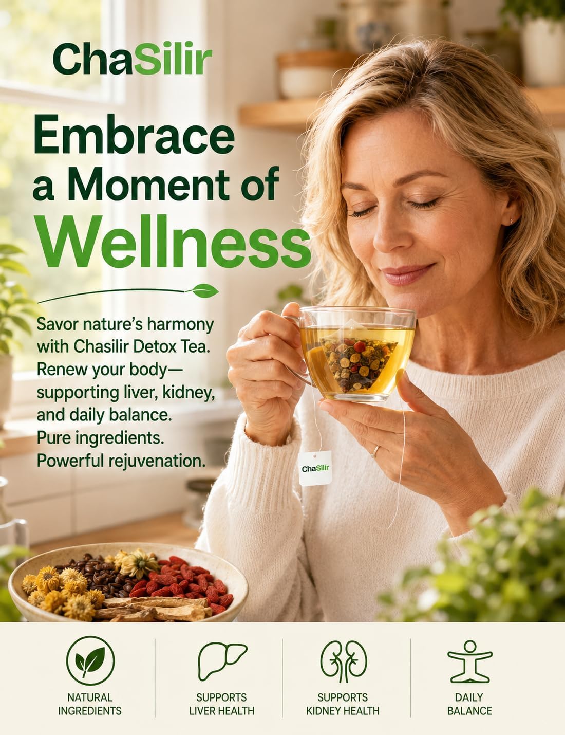chaSilir dandelion tea for wellness