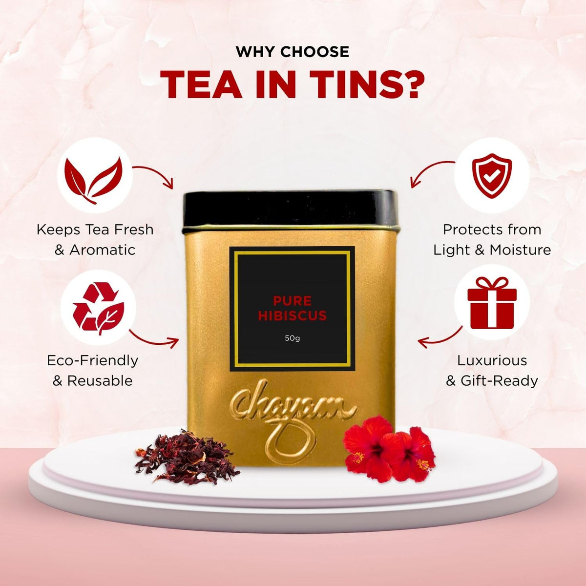 CHAYAM hibiscus tea for iced drinks