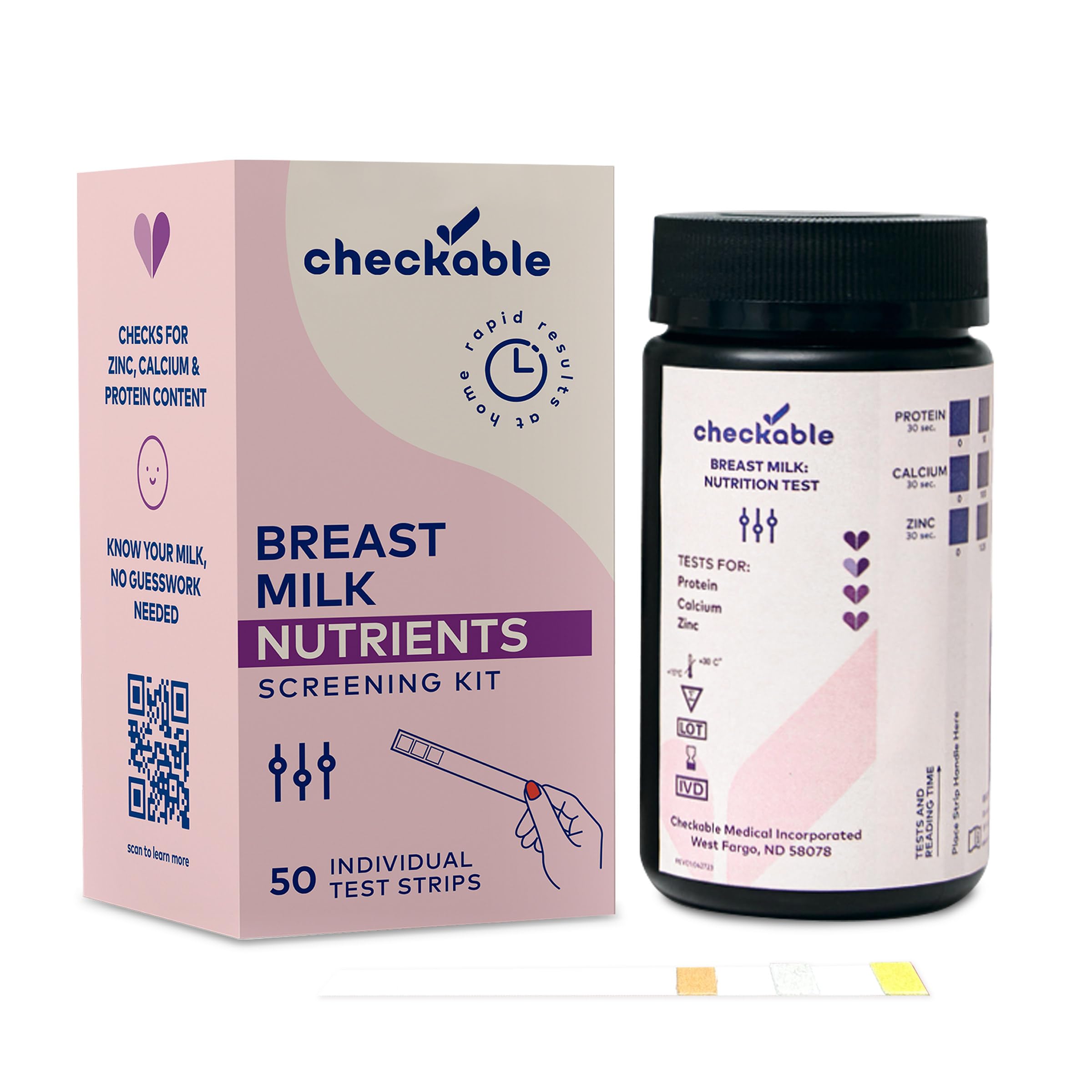 Checkable breast milk testing strips