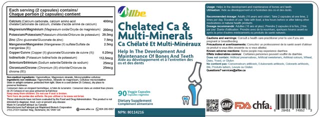chelated calcium for enhanced mineral uptake