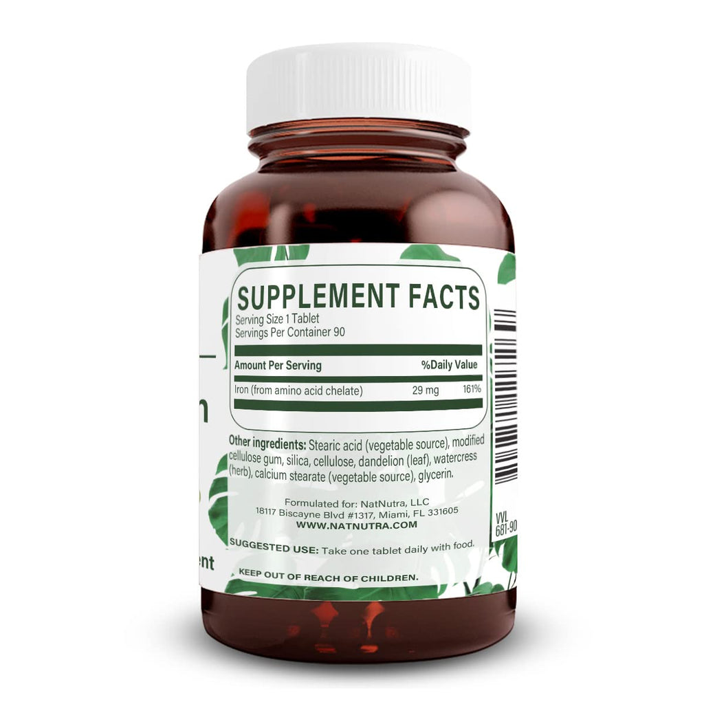 Chelated iron bisglycinate for better absorption