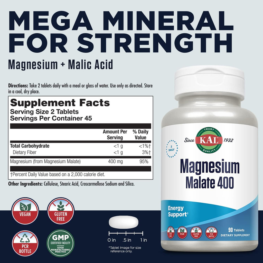 Chelated magnesium with malic acid