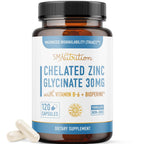 Chelated zinc glycinate supplement capsules
