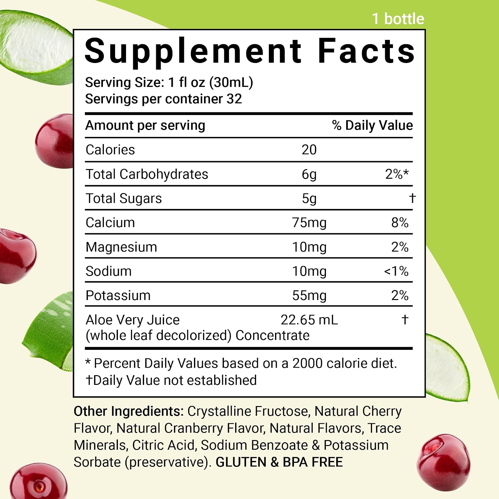 cherry berry aloe vera drink