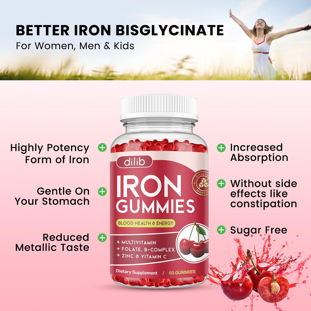 cherry flavored iron gummies
