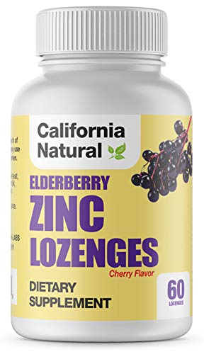 Cherry flavour elderberry zinc lozenges