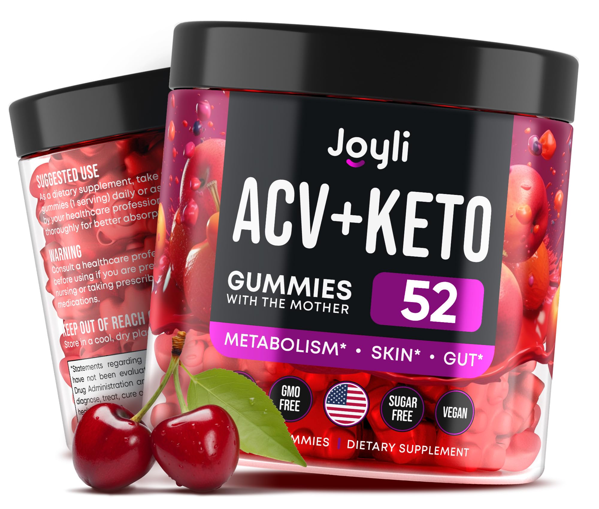 Cherry flavour keto ACV gummies for weight loss