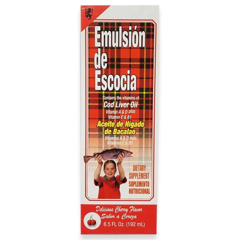 Cherry flavoured cod liver oil supplement
