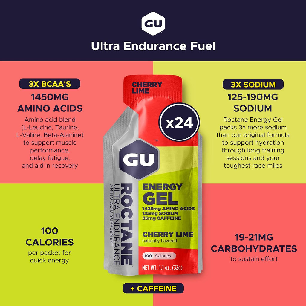 Cherry lime energy gel packets