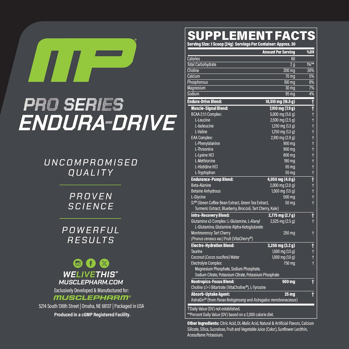 Cherry limeade pre-workout supplement