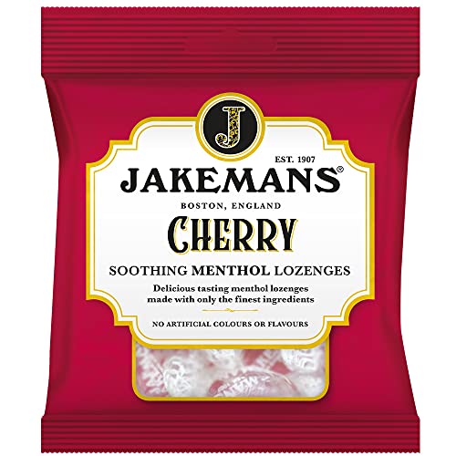 Cherry menthol cough drops for comfort