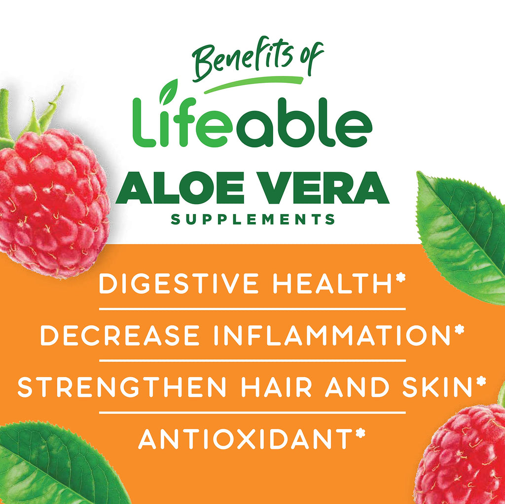 Chewable aloe vera gummies for men