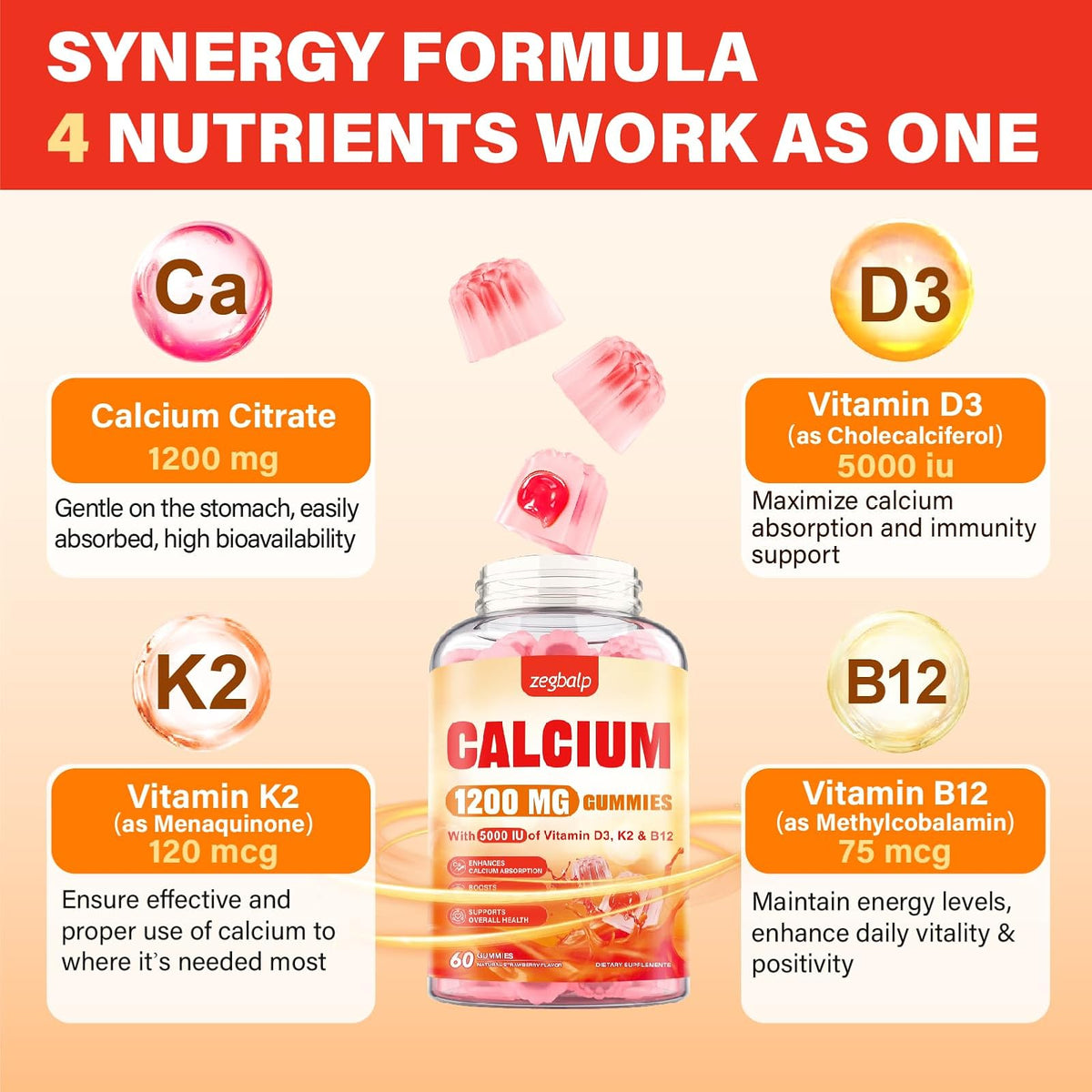 Chewable calcium and vitamin D