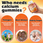 Chewable calcium gummies for easy intake