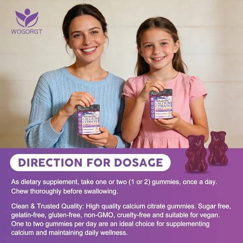 Chewable calcium gummies for easy intake
