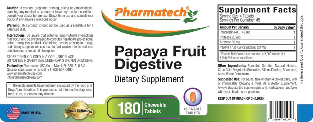 Chewable digestive enzyme supplement