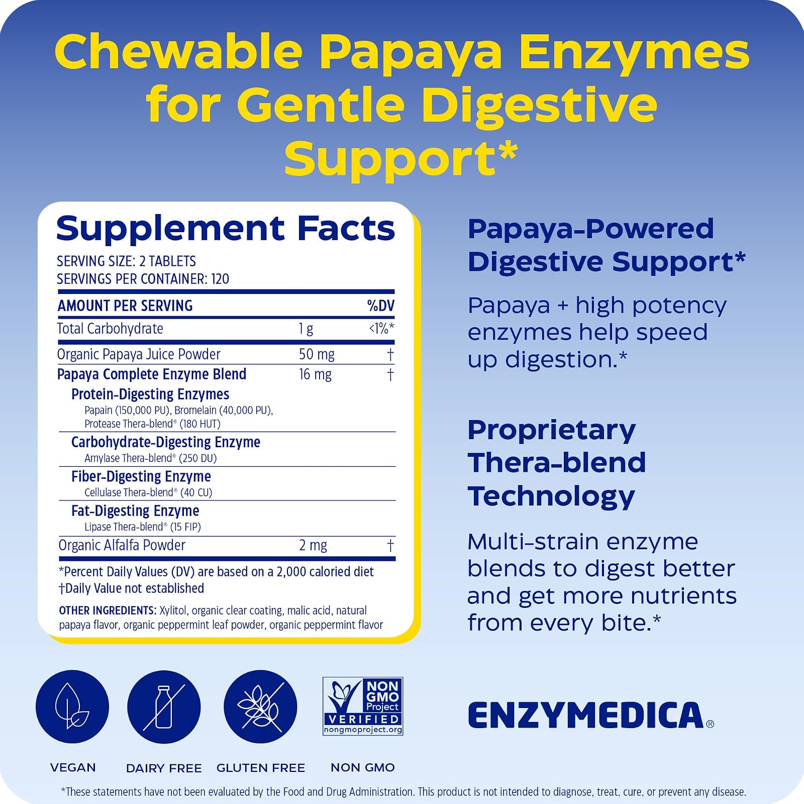 chewable digestive enzymes tablets