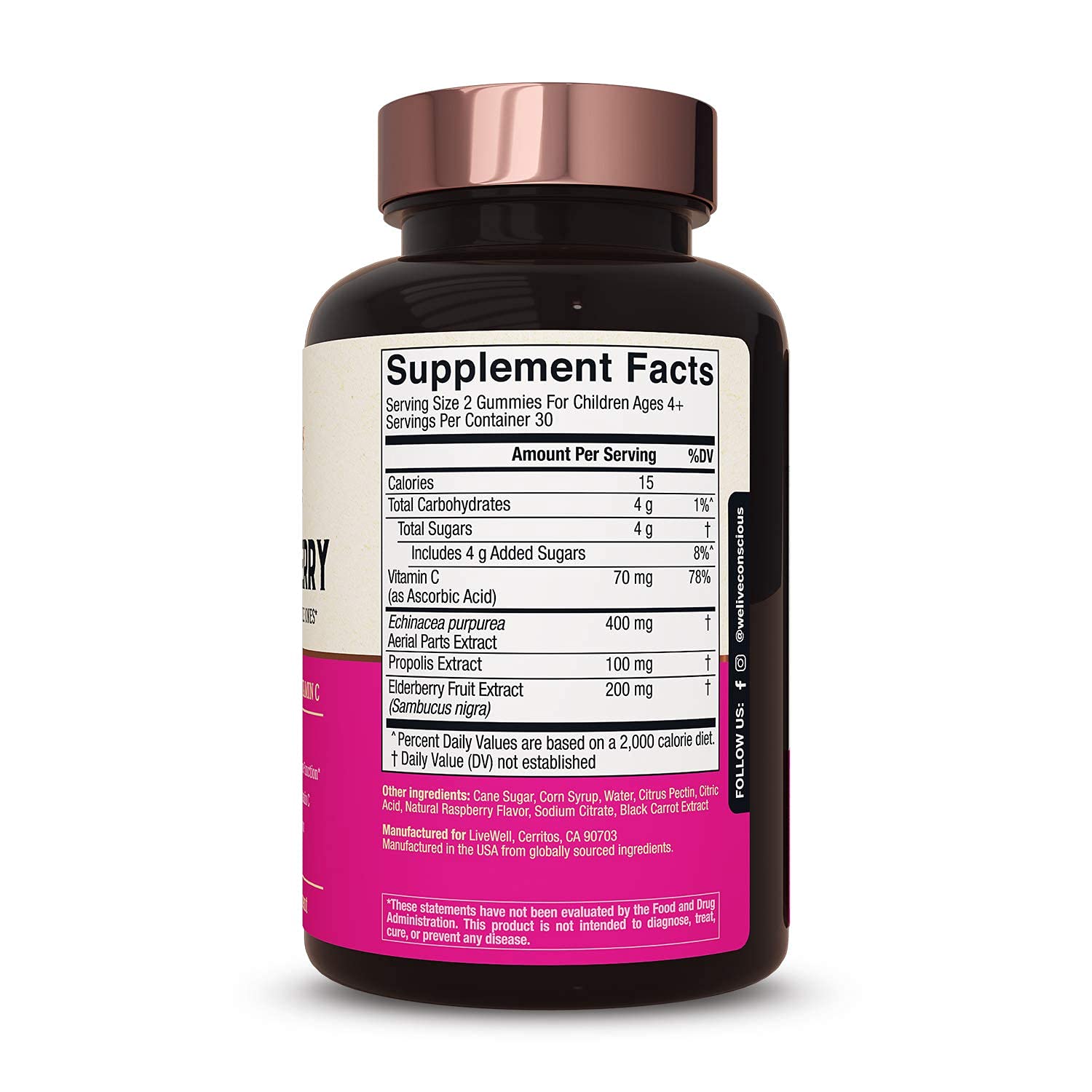 Chewable elderberry gummies for kids' health