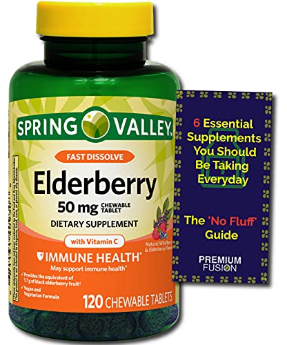 Chewable elderberry tablets for health