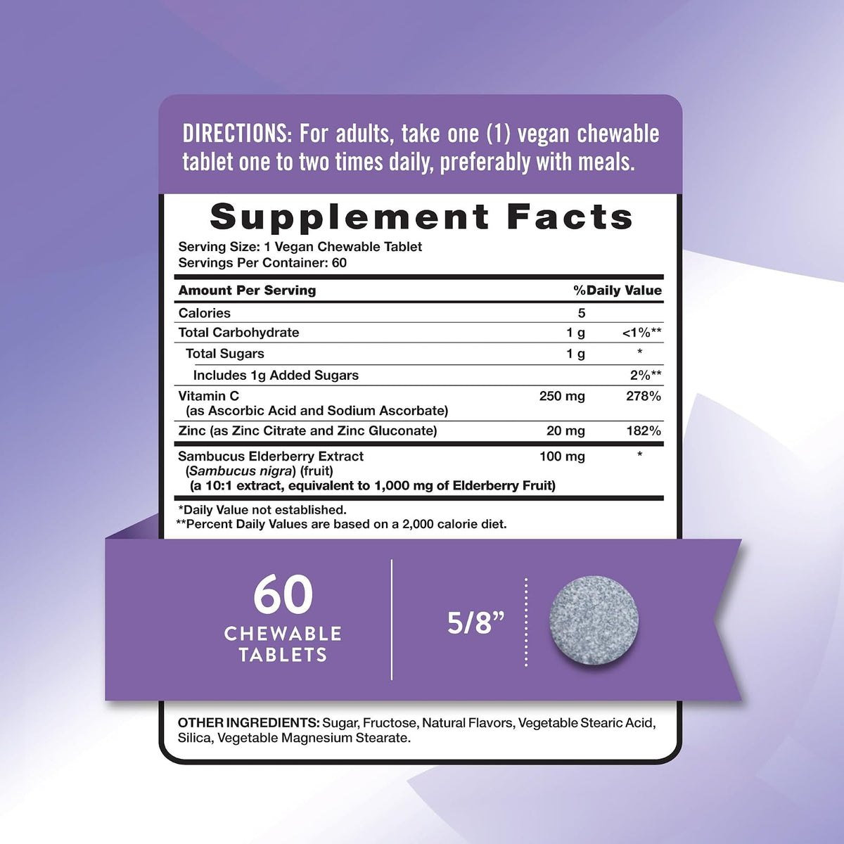 chewable elderberry tablets for immunity