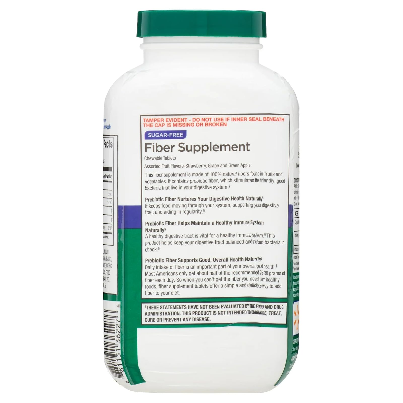 Chewable fiber tablets for digestion