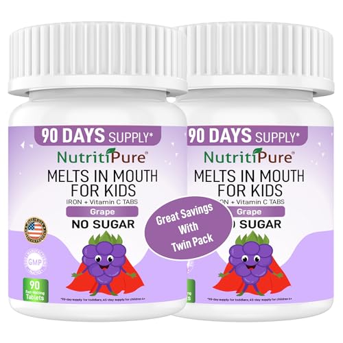 Chewable iron for toddlers grape flavor
