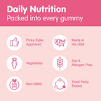 Chewable kids gummies for easy consumption