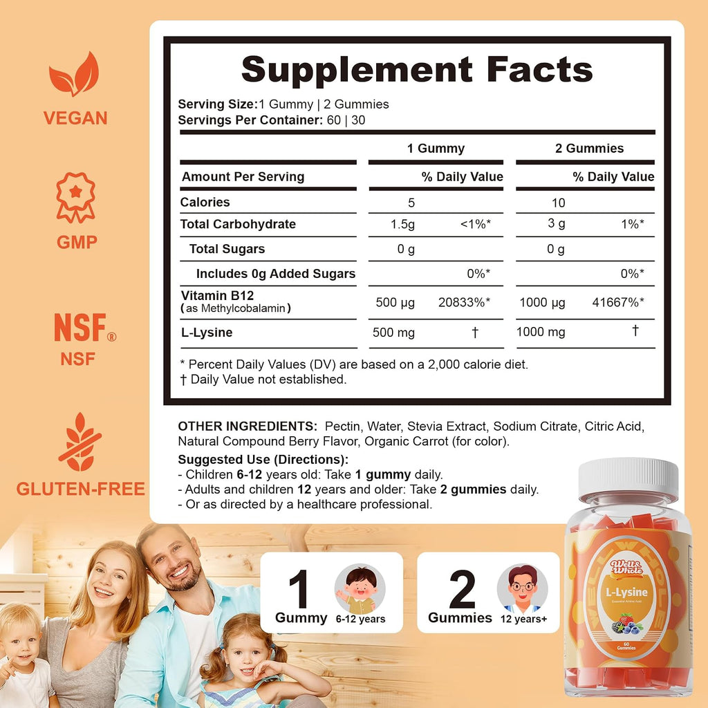chewable l-lysine supplements for health