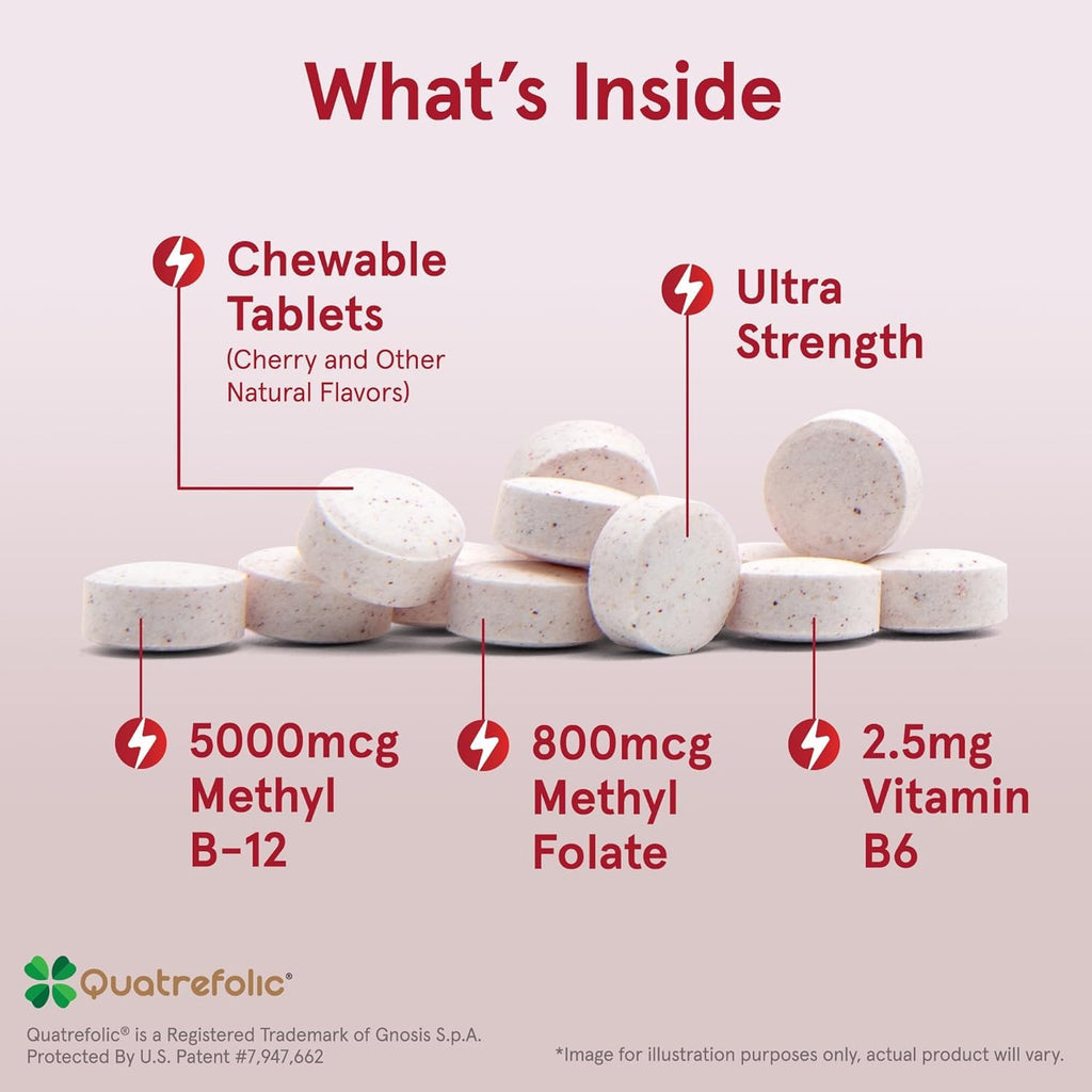 chewable Methyl Folate tablets for energy