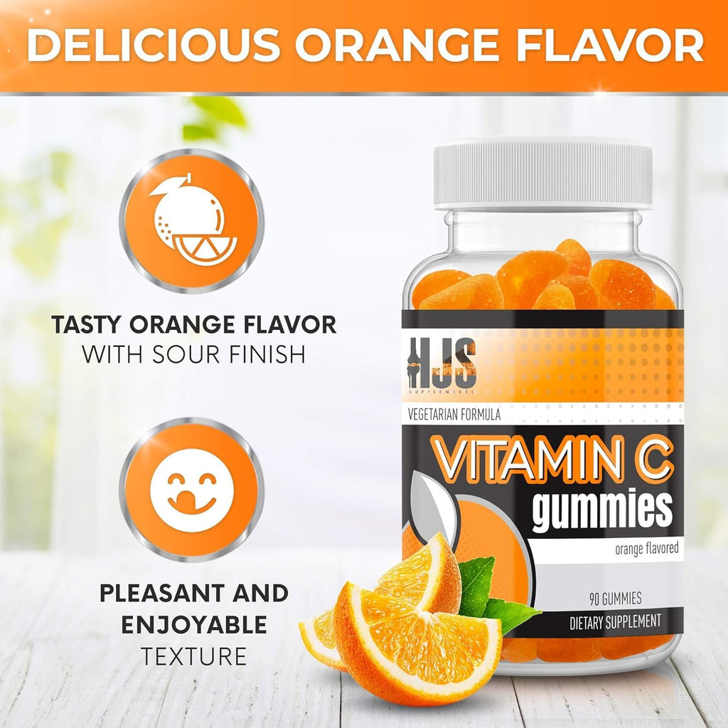 Chewable orange flavour vitamin supplement
