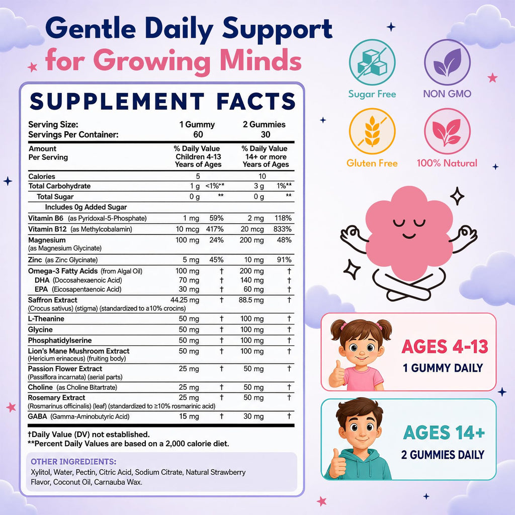Chewable saffron vitamins for kids