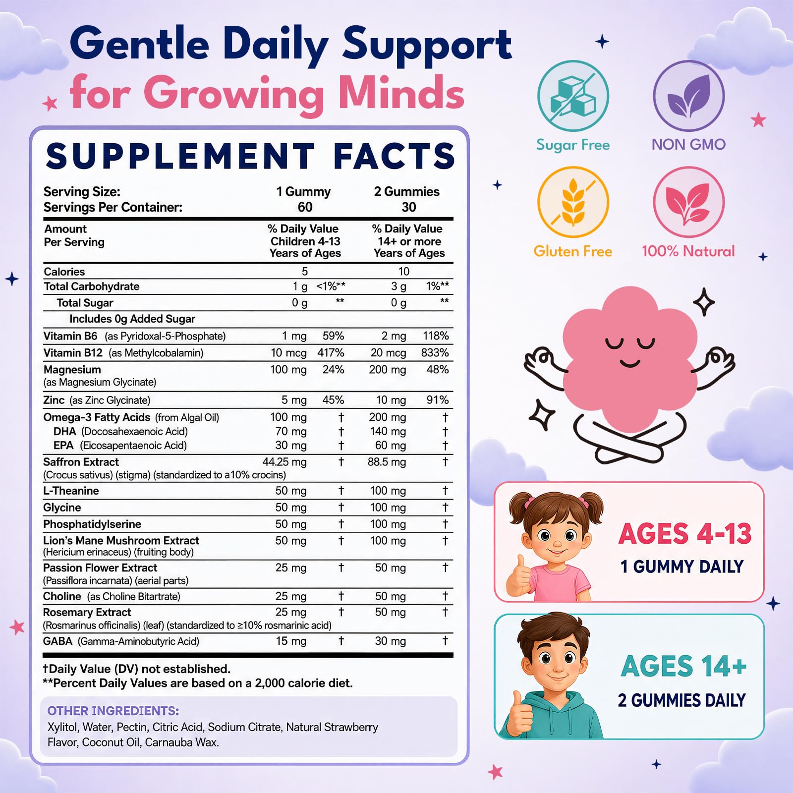 Chewable saffron vitamins for kids