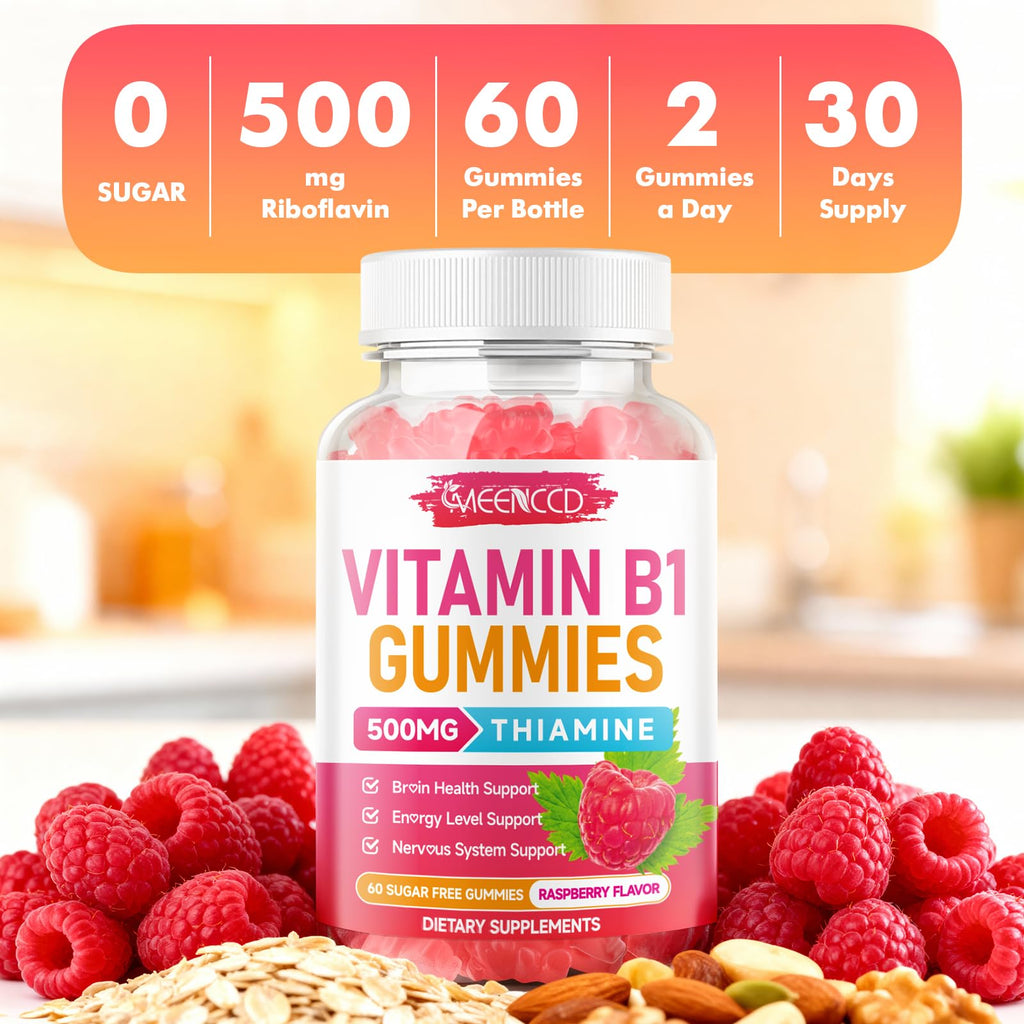 Chewable Vitamin B1 gummies for easy intake