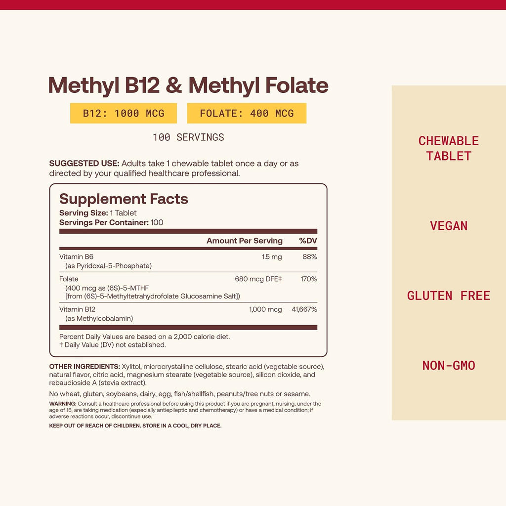 Chewable vitamin B12 for convenience