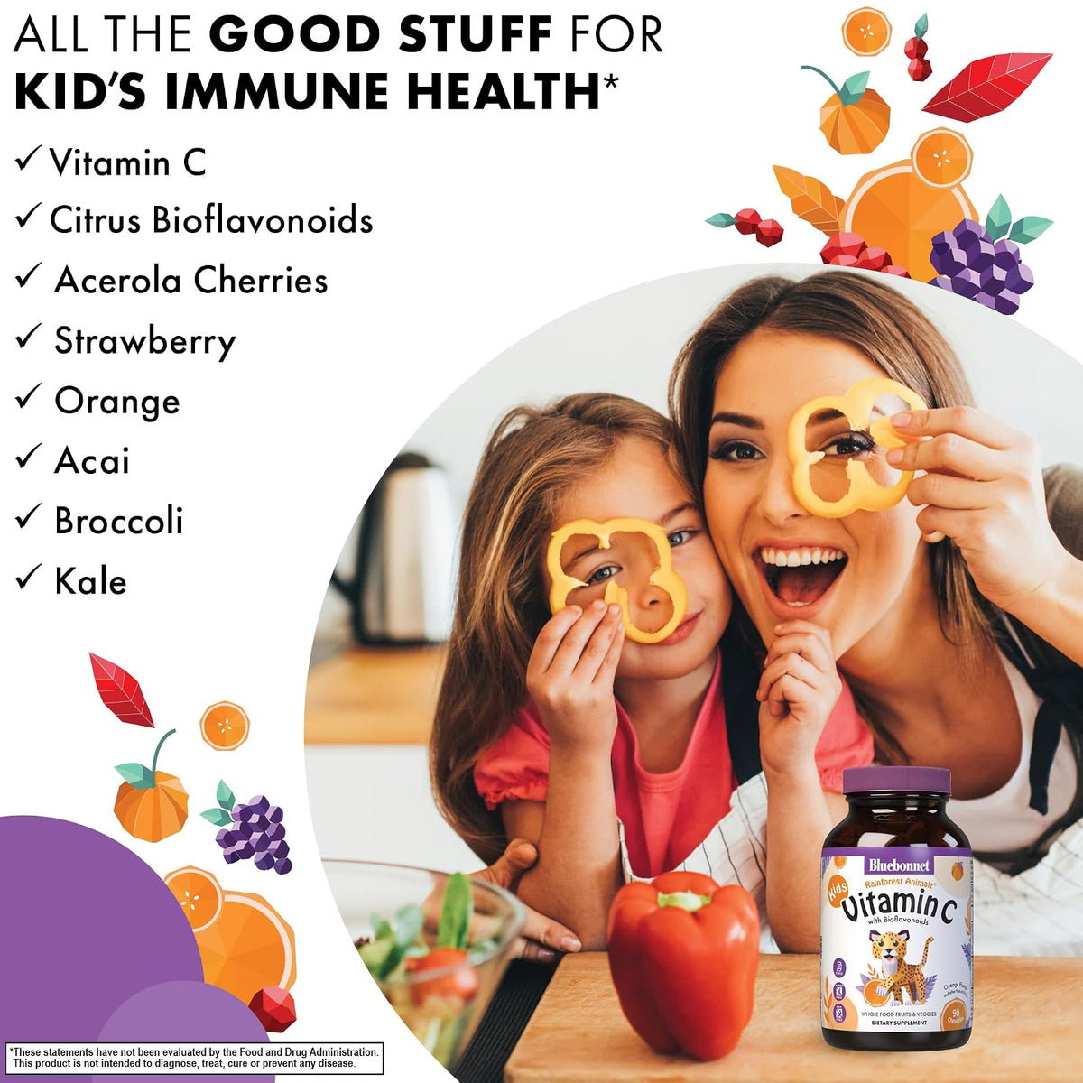 Chewable vitamin C for daily health