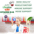 Chewable vitamin D gummies for children