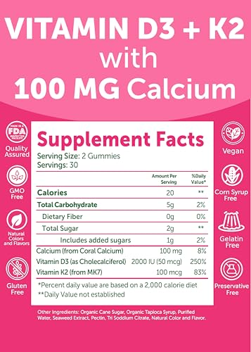 Chewable vitamin D3 K2 for kids