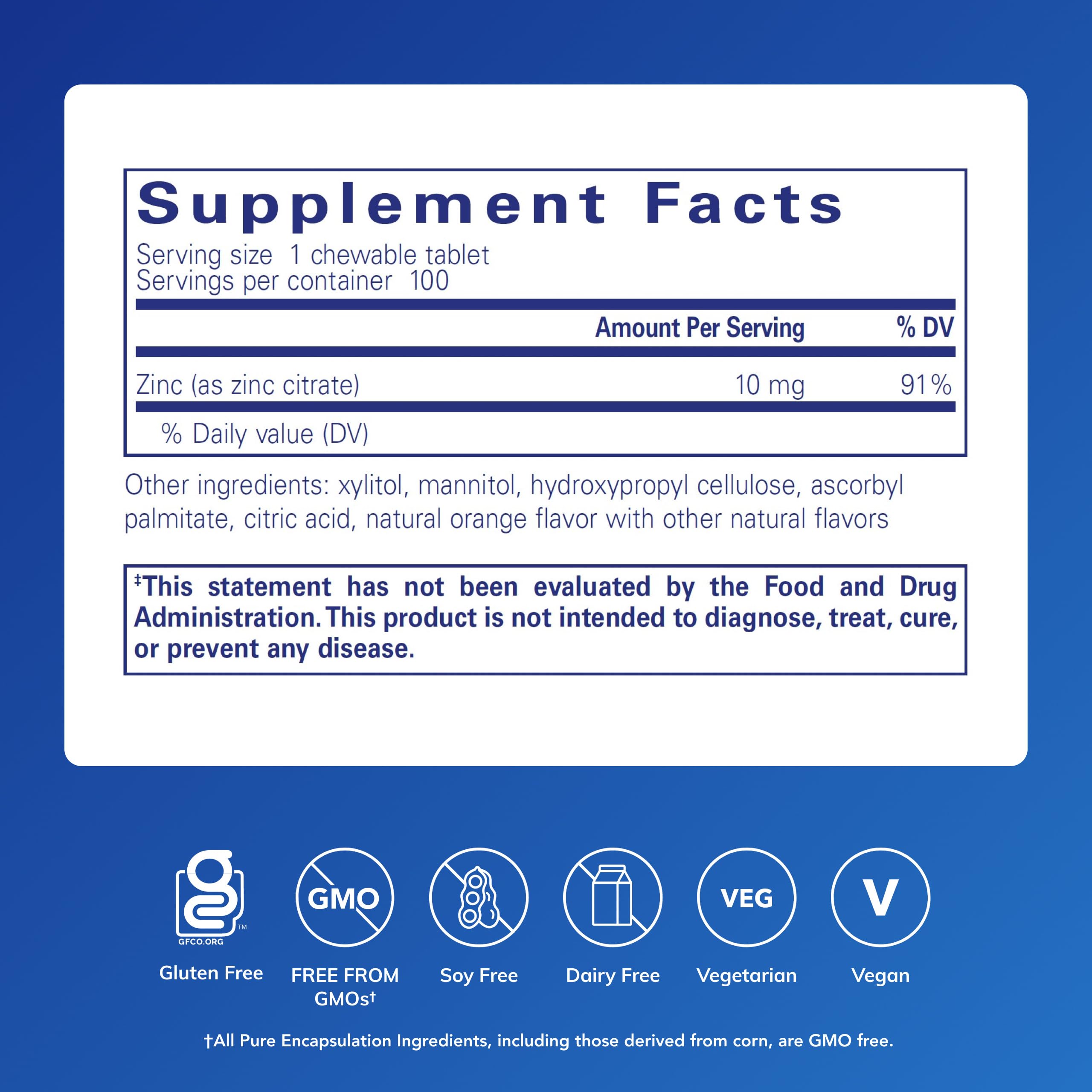 chewable zinc supplement for growth