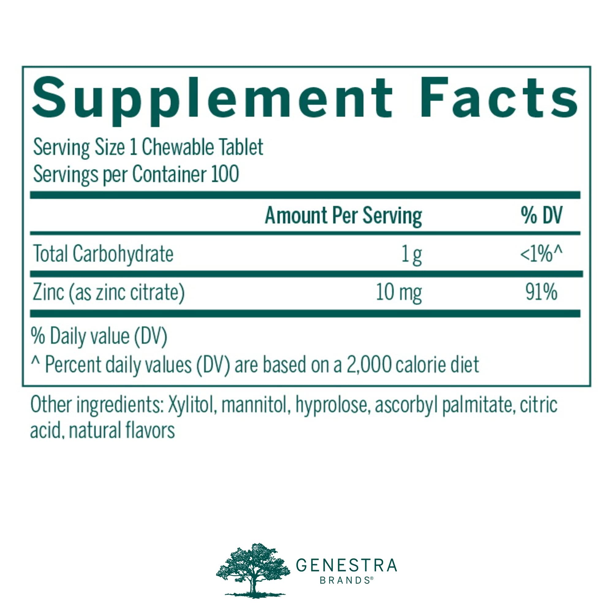 chewable zinc tablets for energy