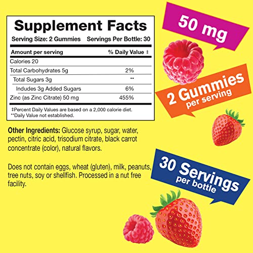Chewable zinc vitamins for adults