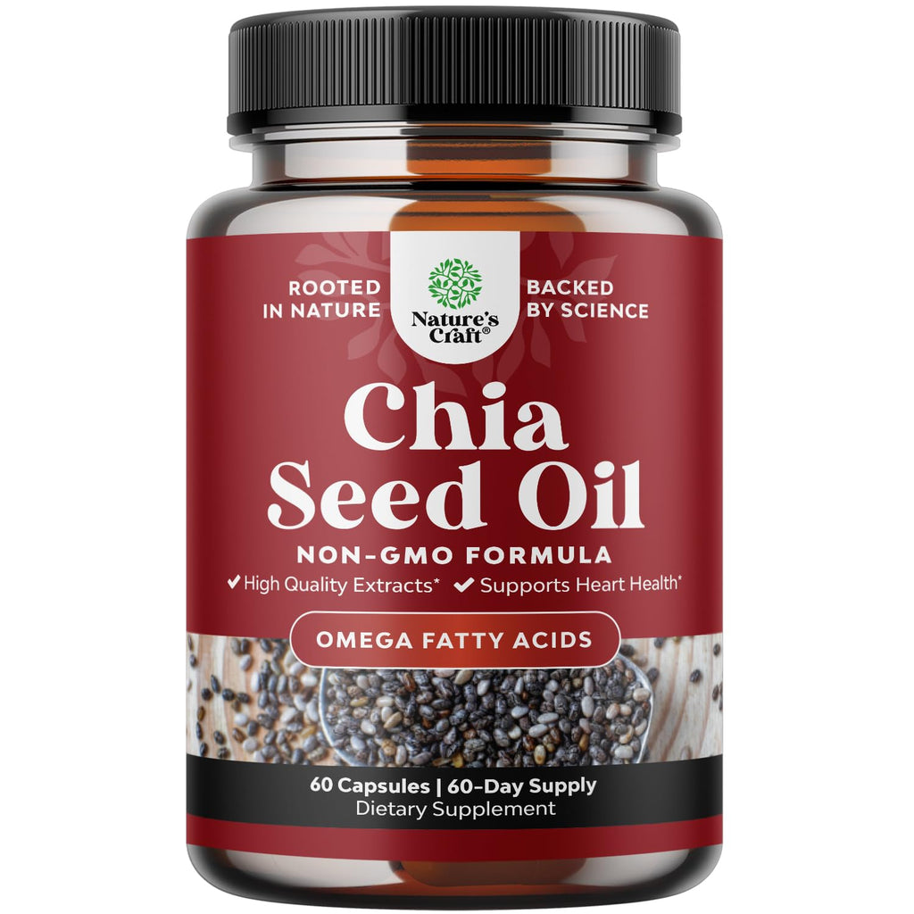 Chia seed oil extract capsules