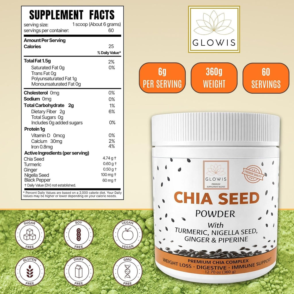 Chia seed powder for weight management