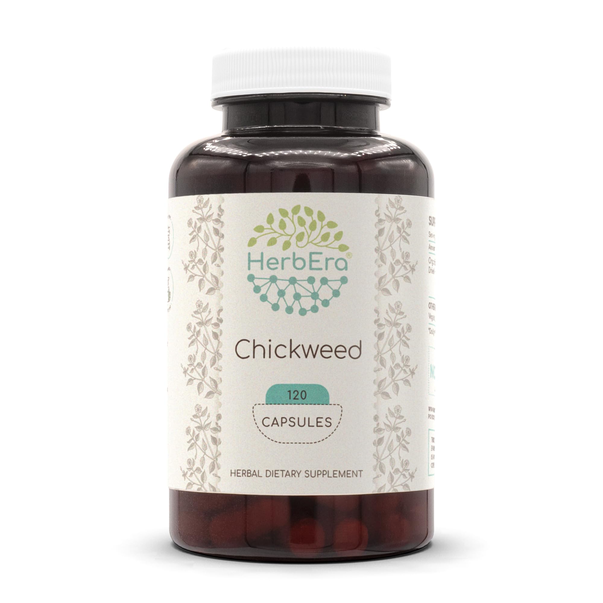 Chickweed herbal supplement capsules