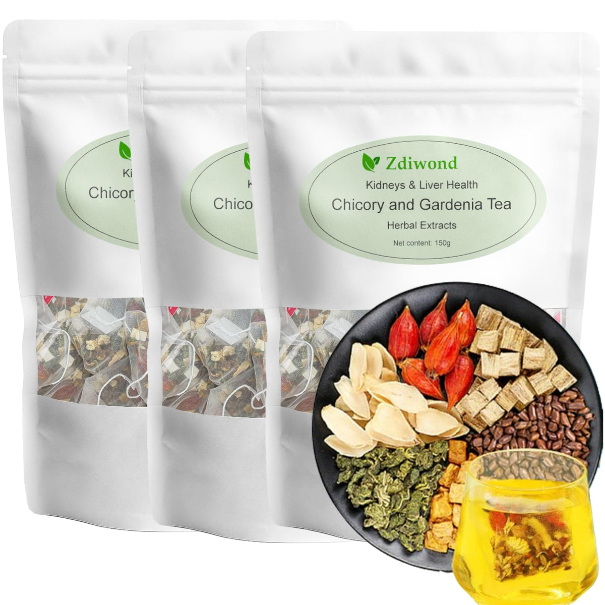 Chicory & Gardenia herbal tea bags